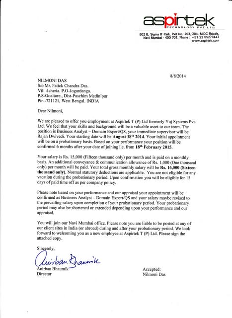 Abhi letter | DOCX