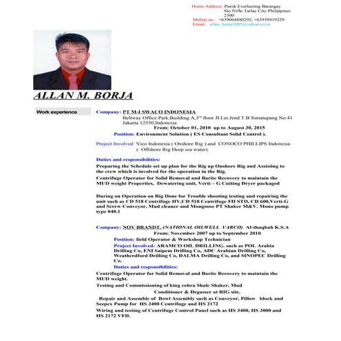 Allan Borja CV | DOC