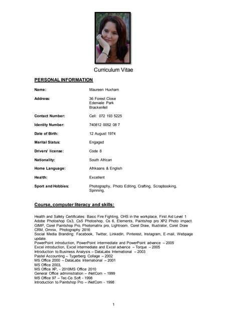 Annemie CV | PDF | Computing | Technology & Computing