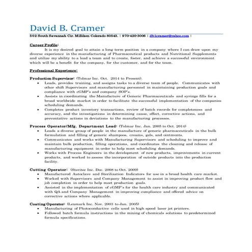 David Resume May. 2016 | PDF