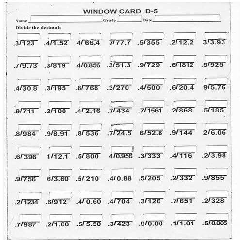 WINDOW CARD D5 | PDF