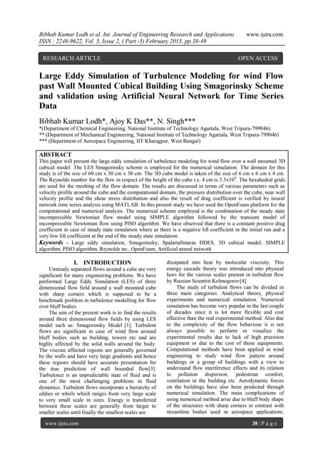 Different Types Of Turbulence Modelling Approaches Ppt