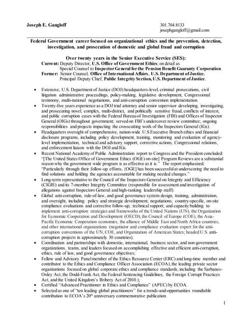 Joseph Gangloff presentations