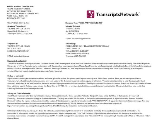 CTU Transcript | PDF
