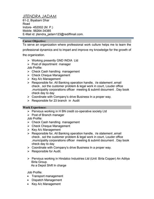 Resume (Aanchal) | DOC