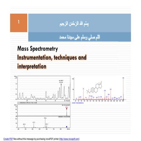 MASS SPECTROSCOPY ( Molecular ion, Base peak, Isotopic abundance ...