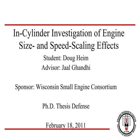 Single Cylinder Research Engine | PDF