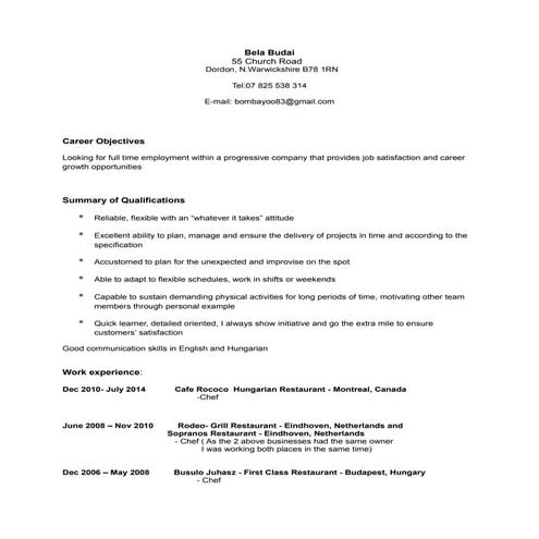 Resume of Alam | DOC