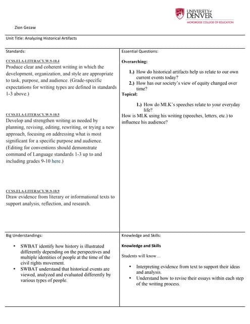 Annotated lesson plan | PDF