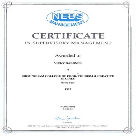 NEBS Certificate in Supervisory Management | PDF