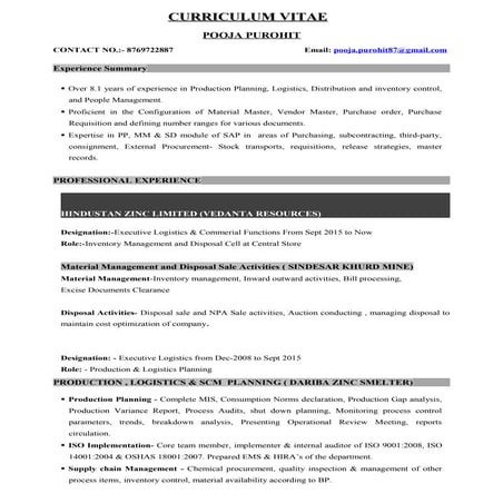 Final CV-Pooja (2) | PDF