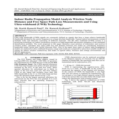 Indoor Radio Propagation Model Analysis Wireless Node Distance and Free ...