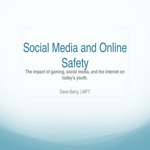 Social Media and Online Safety | PDF