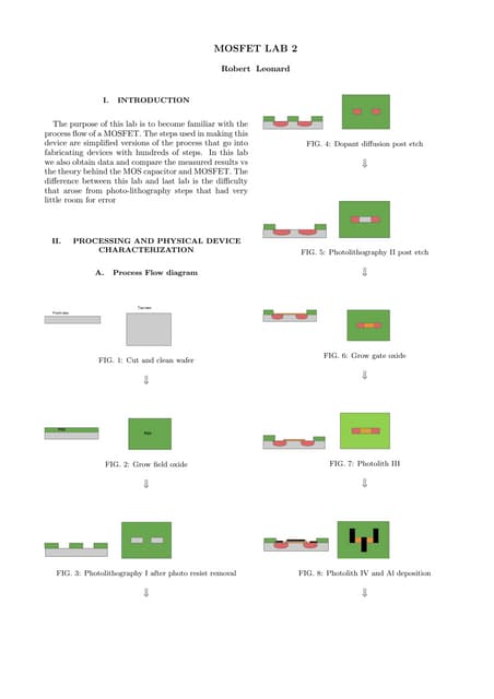 MOSFET Process Flow | PPTX