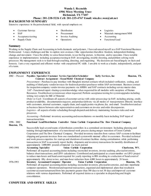 Wanda Eaton Resume' | PDF