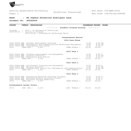 7. Academic Transcript Bachelor in Computer-Based Design – USC