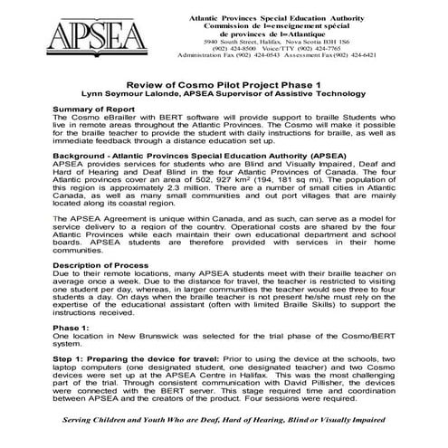 Cosmo Trial Information APSEA | DOCX