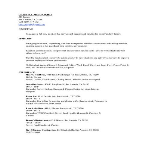 Resume 2 | PDF
