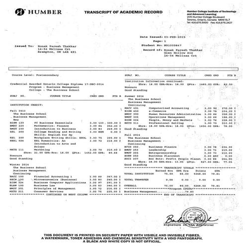 Final Transcripts & Confirmation Of Graduation - Ronak | PDF
