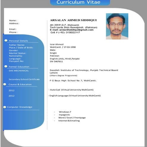 Arsalan Cv | DOCX