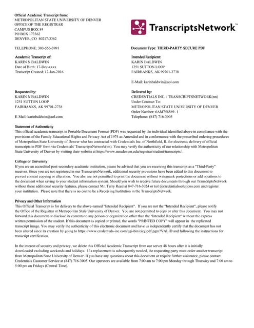 University of Washington Unofficial Transcript | PDF