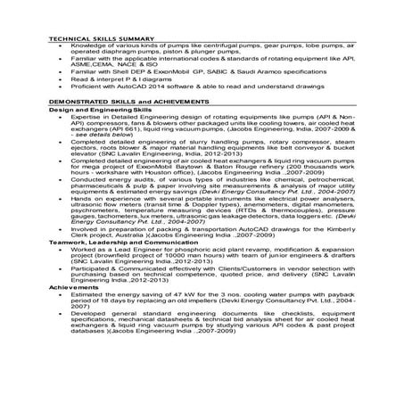 TECHNICAL SKILLS SUMMARY | PDF