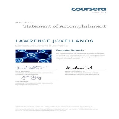 Coursera comnetworks 2016 | PDF | Computer Networking | Computing