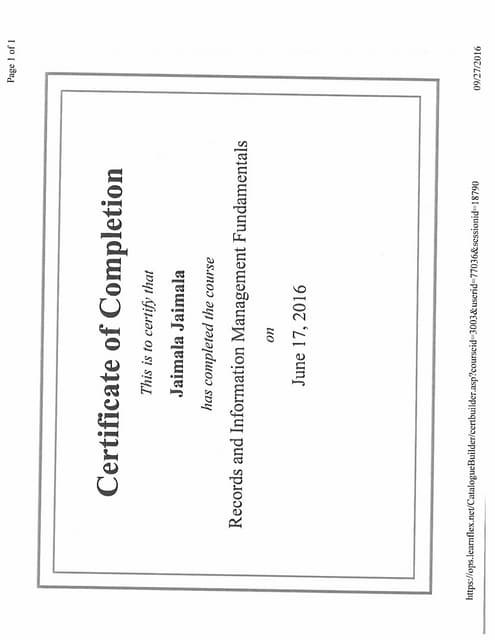 OPS Green Awards certificate | PDF