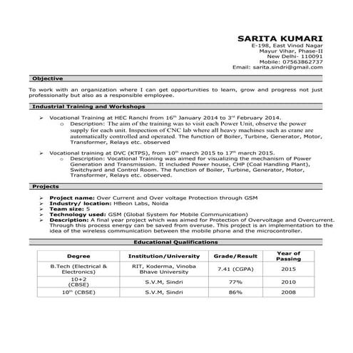 Resume_Sarita Kumari | DOC