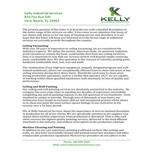 General Services Letter | PDF