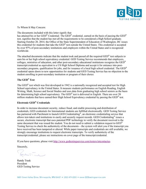 ged transcript | PDF