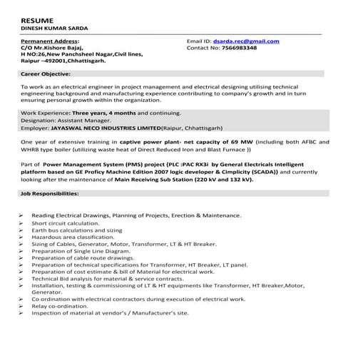 RESUME_Dinesh Sarda 2 | DOC