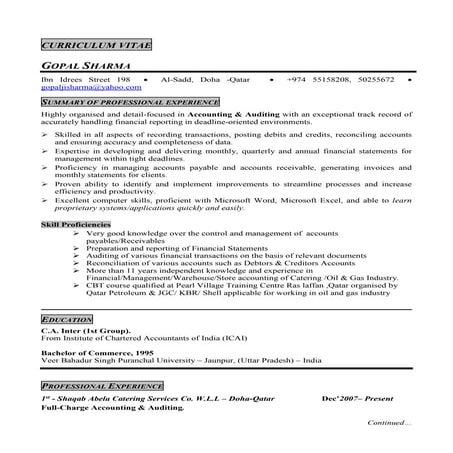 CV - Gopal Sharma with attachements - Copy | PDF
