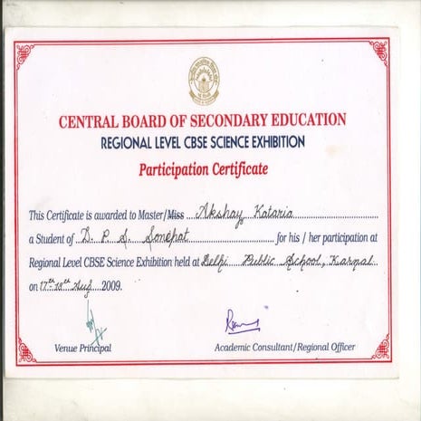 CBSE 2009 Participation | PPT