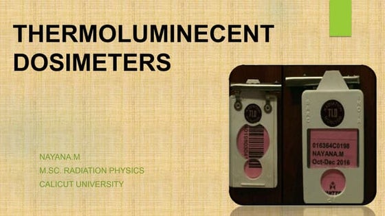 Radiation Dosimeters | PPT