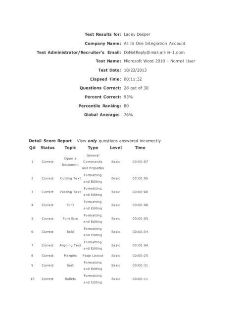 5 minute typing test | DOCX