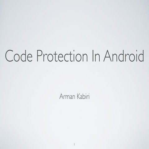 android code protection | PPT