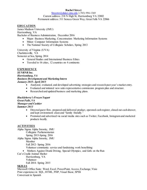 Jackson Holt Resume 2016 | PDF
