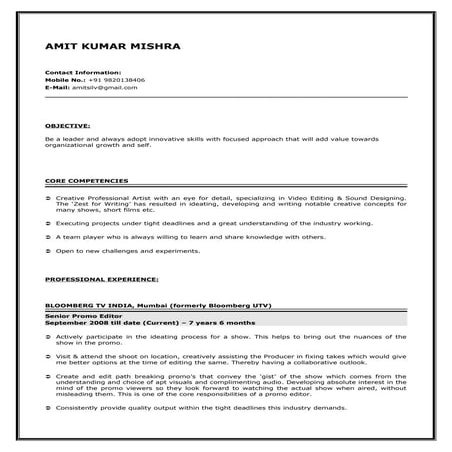 Resume - Amit K. Mishra | DOC