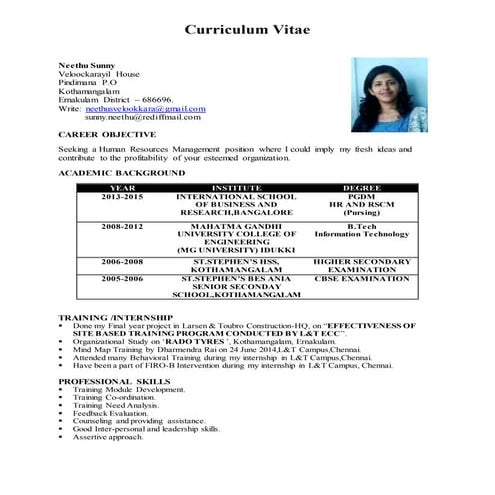 Neethu Resume | DOCX