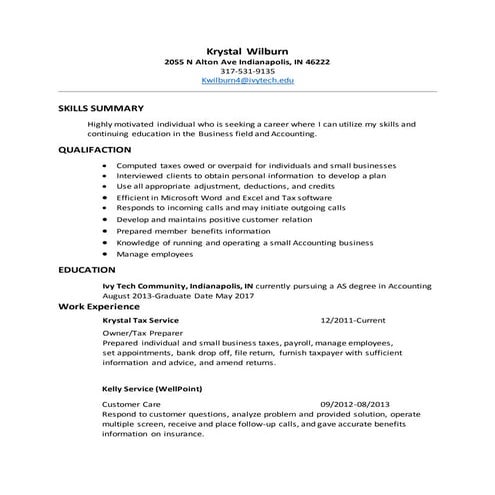 RESUME KRYSTAL | DOCX