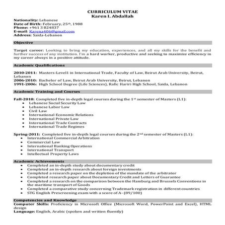 CV-Abdallah Karen | PDF