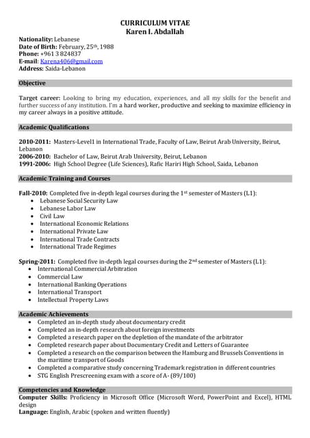 Hussein Sultan CV | DOCX