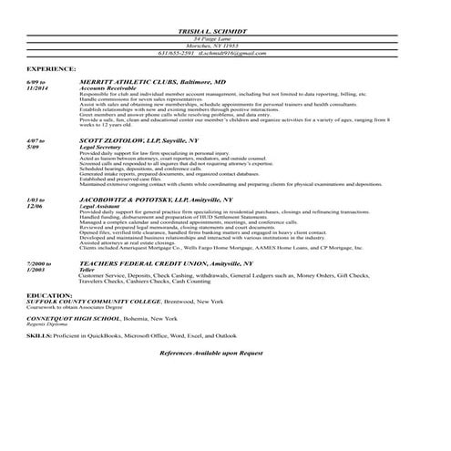 Trisha Schmidt Resume 12-10-14-2 | PDF