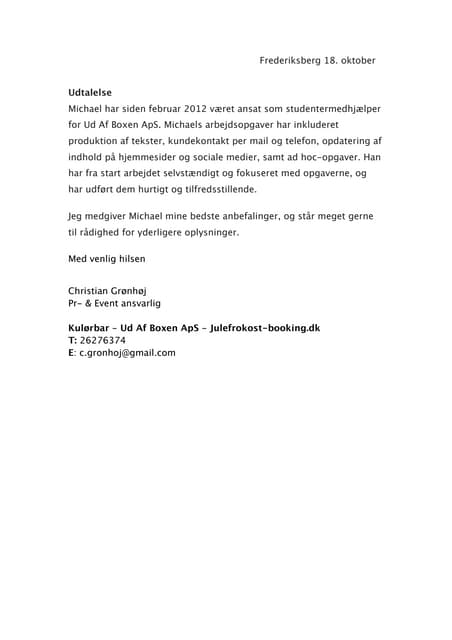 CV - Cecilie Hega Kennedy | PDF