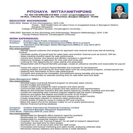 Revised_Resume_Pitchaya Jan 2017 | PDF