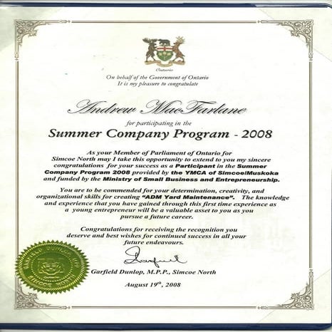 Provincial Certificate of Recognition | PDF