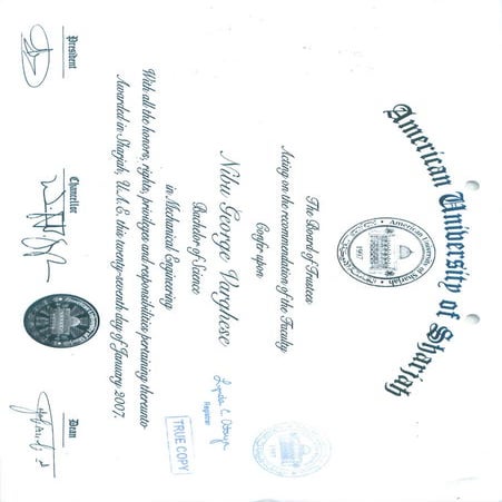 B.Sc Certificate copy | PDF