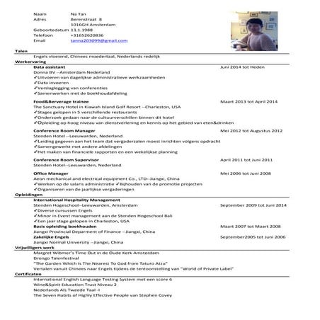 Nederlands CV | PDF