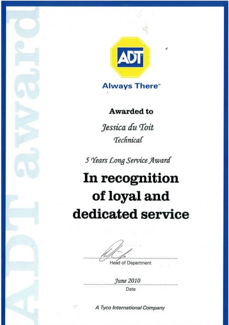 10 Years Long Service Award 10-years-long-service-award